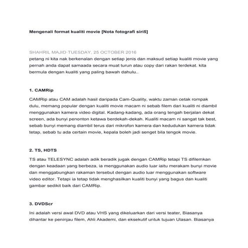 Nota fotografi siri 5 | PDF