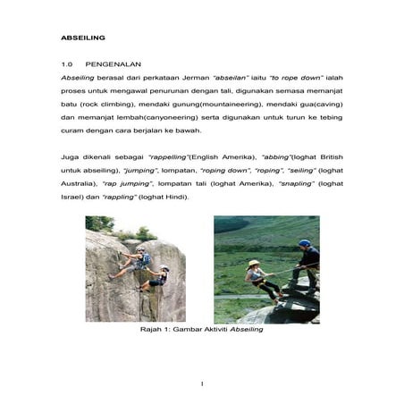 Nota abseiling | PDF