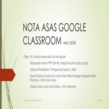 Nota asas google classroom 2020 | PPT