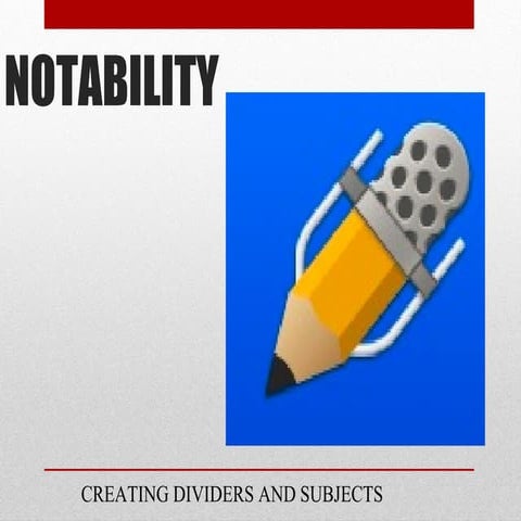 Notability 2 dividers and subjects | PPT