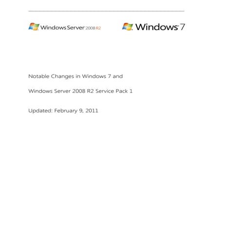 Notable changes in windows 7 and windows server 2008 r2 service pack 1 | DOC