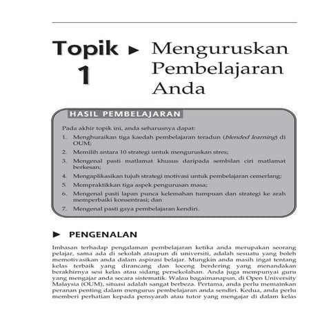 Nota bm topik1 oumh1103 | PDF