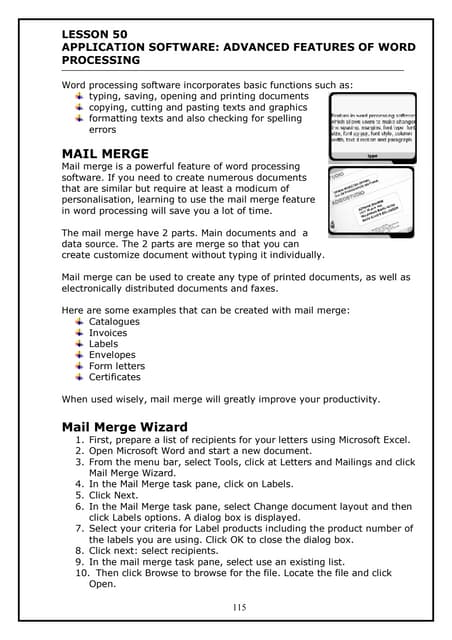 Beginning computer basics exercise | PDF