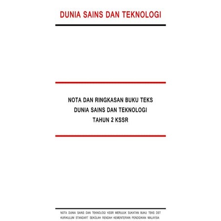 Nota dst buku teks tahun 2 | PDF