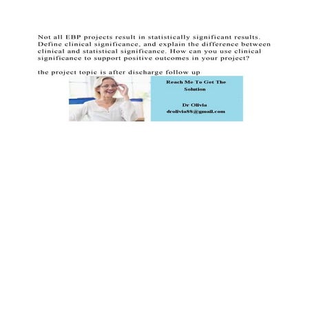 Not all EBP projects result in statistically significant results. De.docx