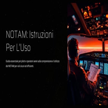 NOTAM Istruzioni Per L'Uso - Smart Drone Academy | PPT