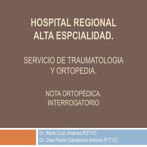 Nota ortopédica | PPTX