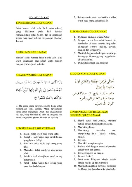 Cara melakukan solat lima waktu | DOCX