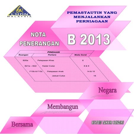 Nota penerangan b2013_1-jadual cukai & pelepasan | PDF