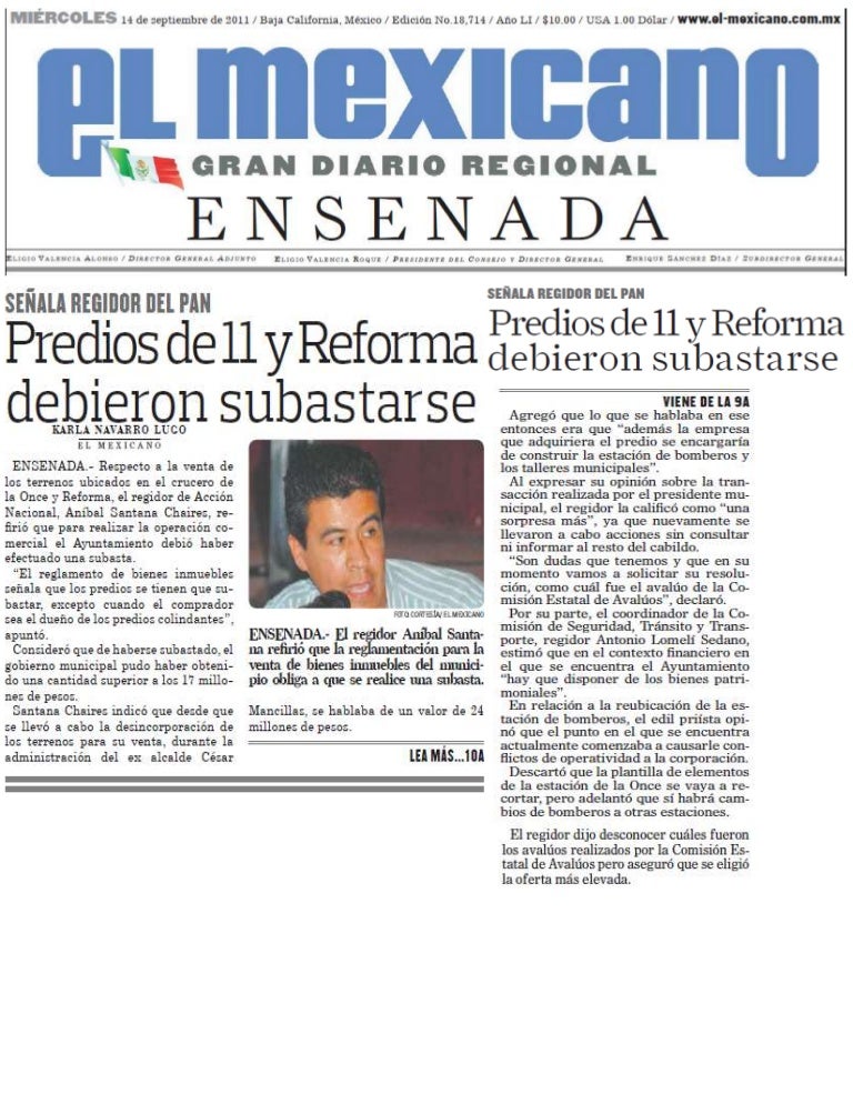 Nota del Periódico el Mexicano