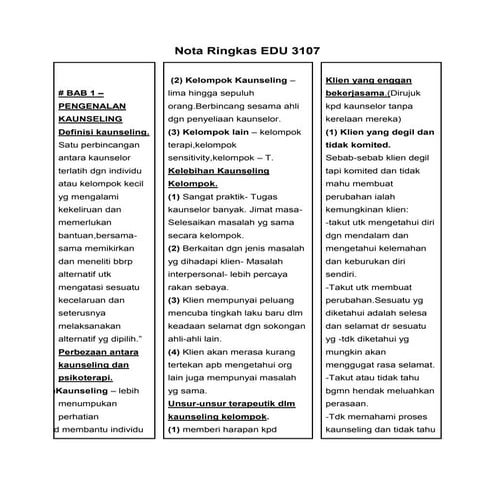Nota ringkas edu 3107 | DOCX