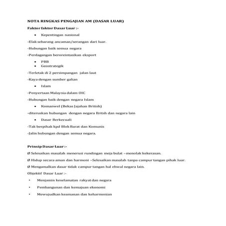 Nota ringkas pengajian am | DOCX