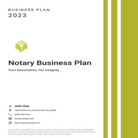 Notary business plan | PDF