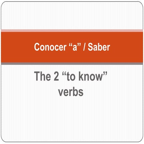 Ppt Saber Vs Conocer Powerpoint Presentation Free Saber Vs Conocer