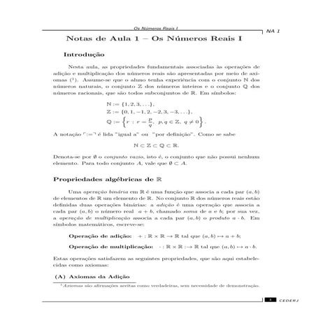 Notas de aula 01 2015-2 | PDF