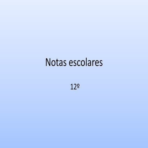 Notas Escolares | PPTX