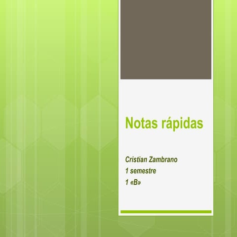 Notas rápidas | PPTX