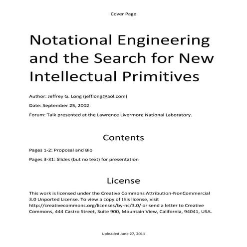 Notational engineering and the search for new intellectual primitives | PDF