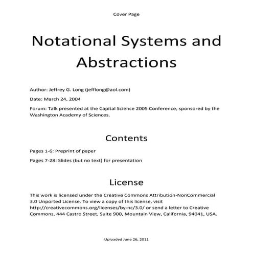 Notational systems and abstractions | PDF