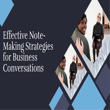 Note-Making- business-conversations..... | PDF