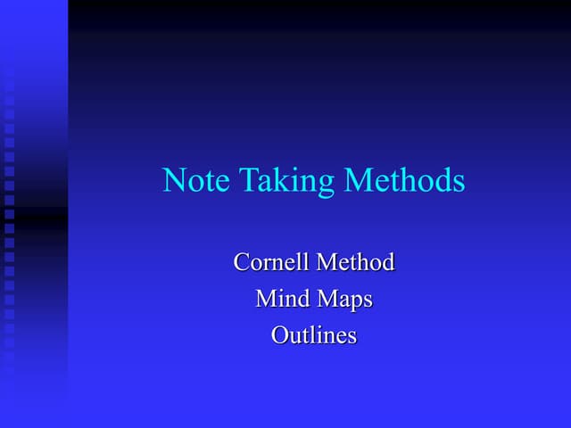 Note taking techniques | PPTX