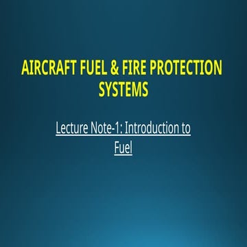 Aircraft Fuel System | PPTX