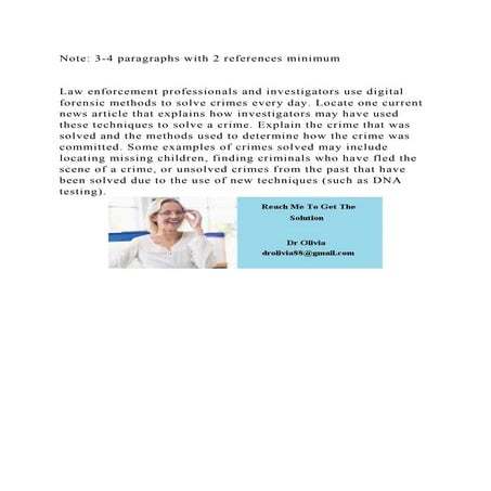 Note 3-4 paragraphs with 2 references minimumLaw enforcement .docx