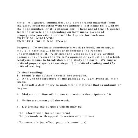 Critical analysis | PPT