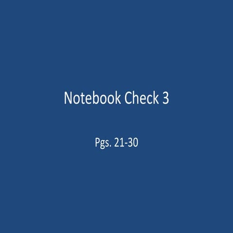 Notebook check 3 p. 21 30 | PPTX
