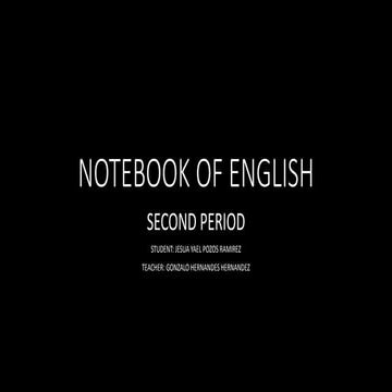 Notebook of english 2 do periodo | PPT
