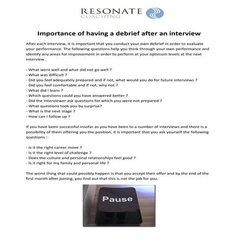 Note Interview Debrief | PDF