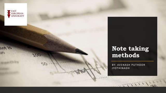 Note taking techniques | PPTX