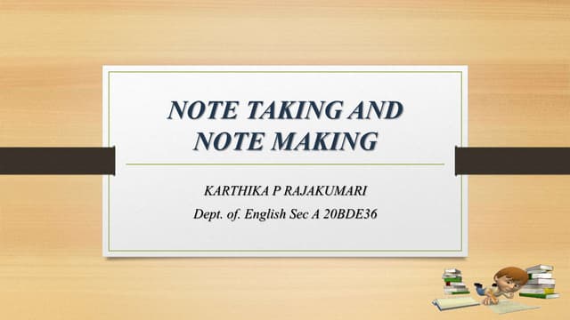 Note taking techniques | PPTX