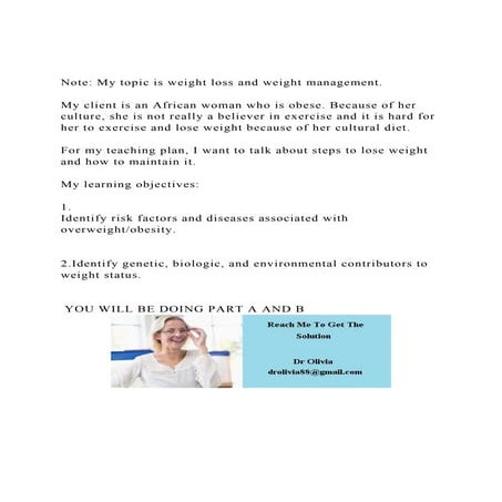 Note My topic is weight loss and weight management.My clien.docx