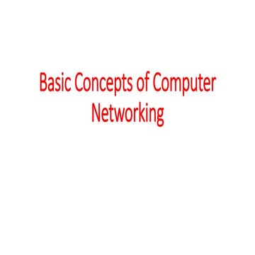Basic Concepts of Computer Networking | PPTX