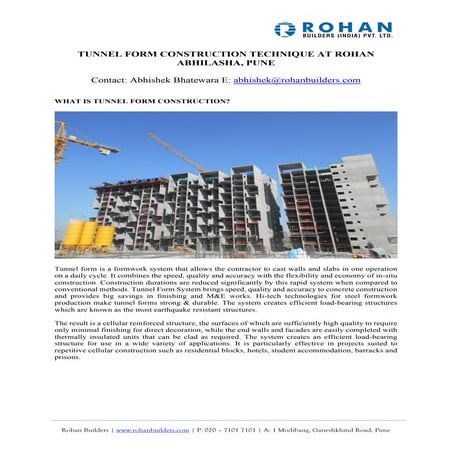 Note on tunnel form construction | PDF