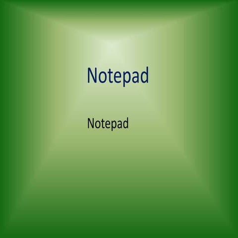การฝึกพิมพ์ด้วยโปรแกรม Notepad | PPTX