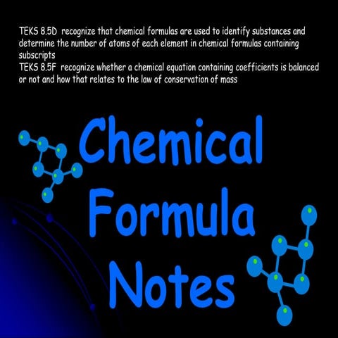 Notes chemical formulas | PDF
