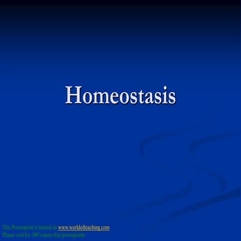Powerpoint homeostasis | PPT