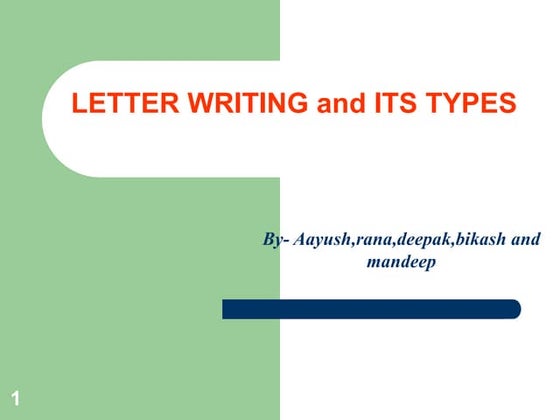 Business letters and different styles | PPTX