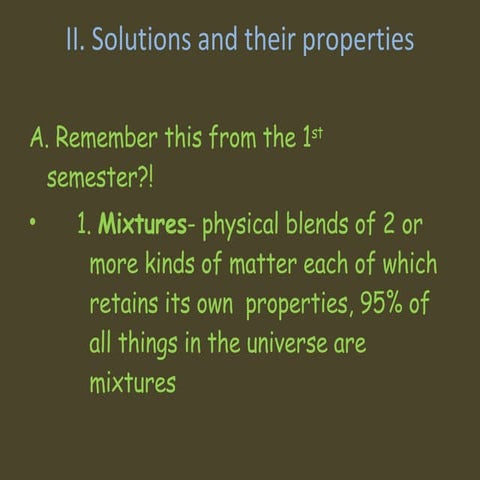 Aqueous Solutions in Grade 11 Chemistry Course | PPT