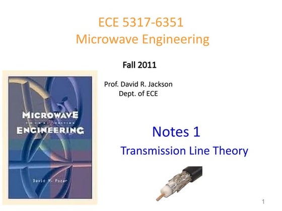 Notes 3 5317-6351 Transmission Lines Part 2 (TL Formulas) (2).pptx