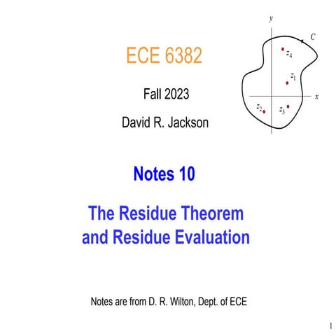 Residue theorem for cauchy in engineering | PPTX