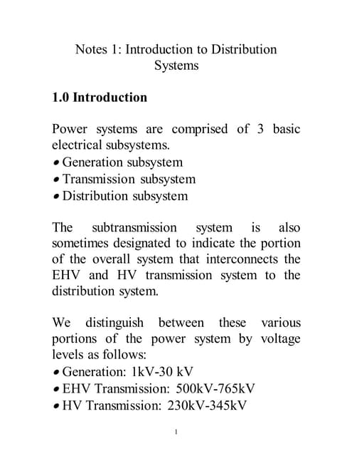 HIGH VOLTAGE DISTRIBUTION SYSTEM(HVDS). | PDF