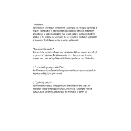 Introduction to Moot Court | PDF
