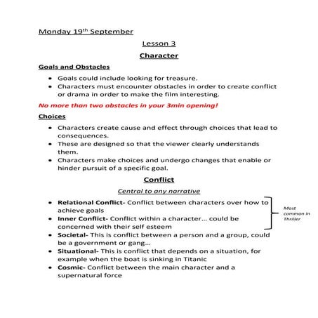 The three act structure | PPTX
