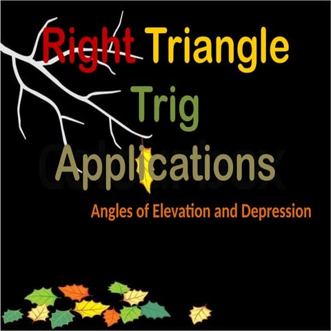 TRIGONOMETRY-Angles of Elevation and Depression | PPTX