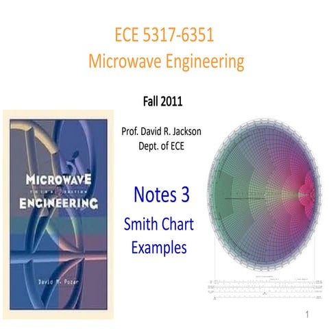 Notes 3 - Smith chart examples.pptx for electrical engineers | PPTX