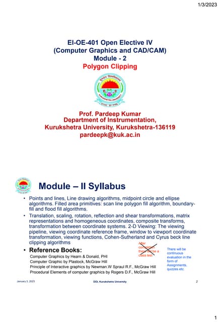 sutherland- Hodgeman Polygon clipping | PPT