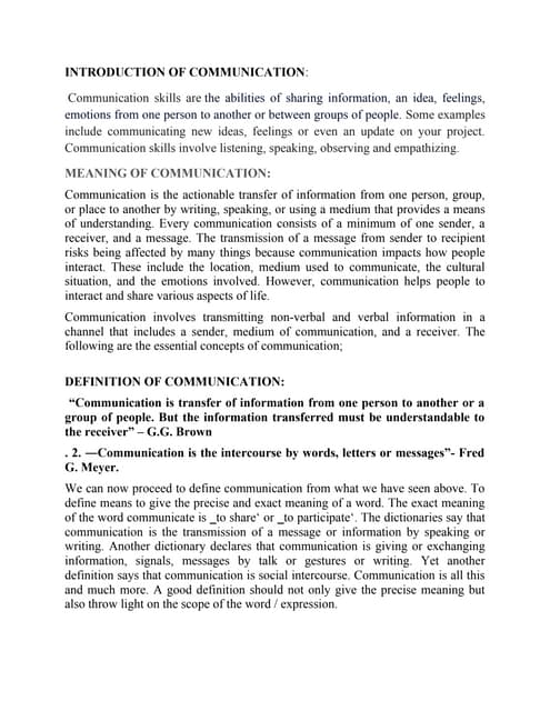 Communication for healthcare professionals | PPTX